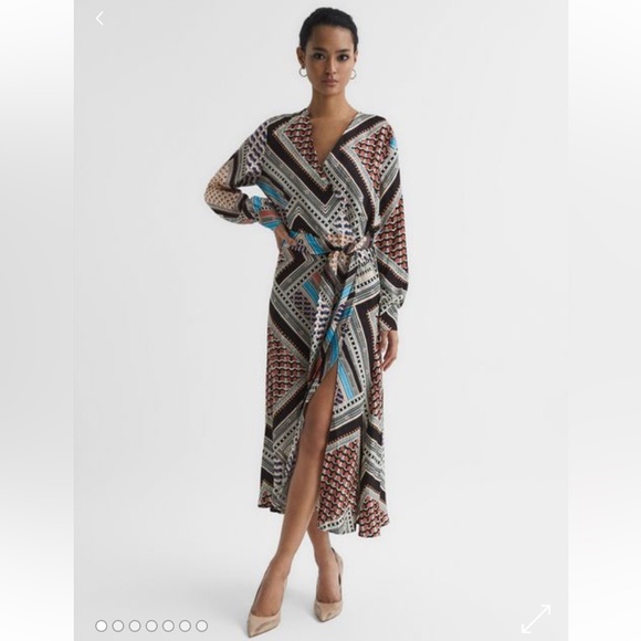 Reiss | Dresses | Reiss Alegra Scarf Print Midi Dress | Poshmark